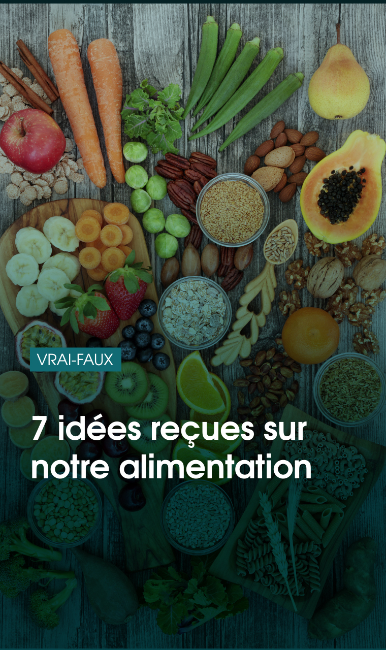 Vrai - faux : 7 idées reçues sur notre alimentation