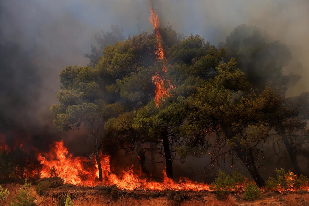 Feux en Grèce : les images impressionnantes d’un gigantesque incendie ...