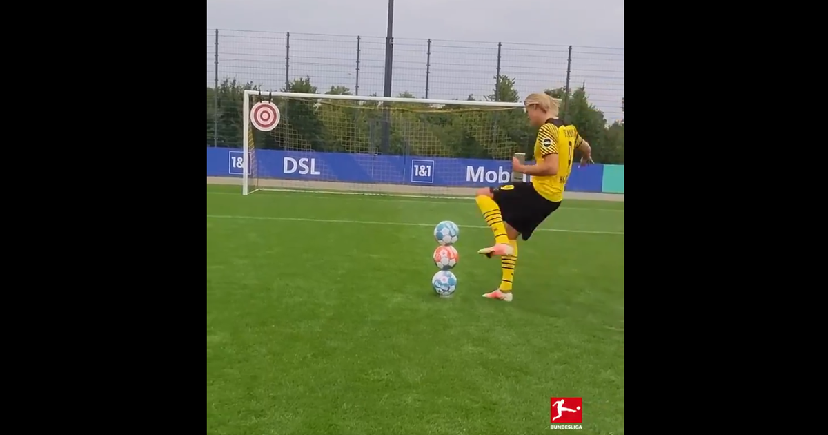 L'incroyable vidéo d'Erling Haaland à l'entraînement qui affole la toile