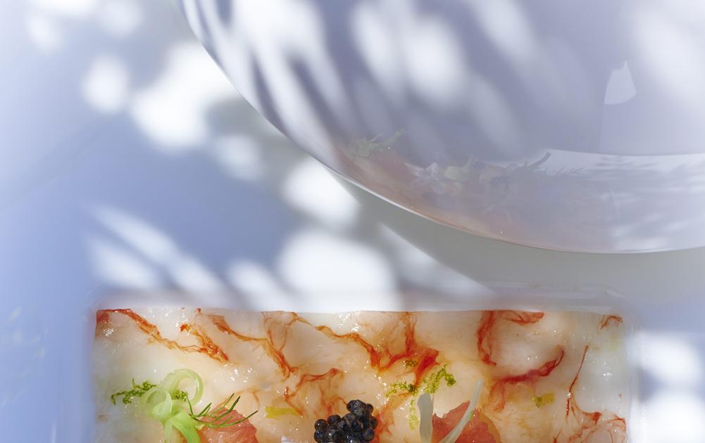 Pavé de queues de crevettes rouges de San Remo