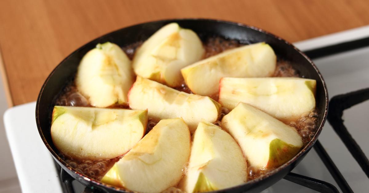 Pommes caramélisées à la poêle