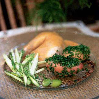 Poulette pochée dans le cidre