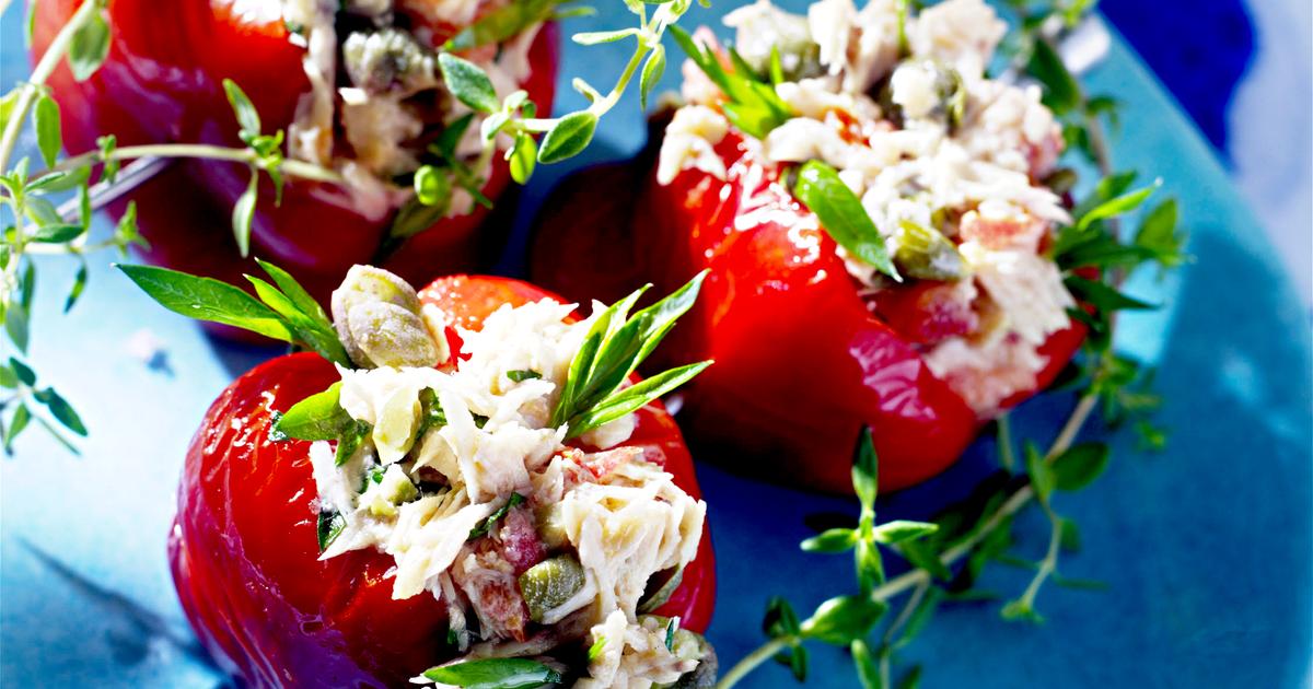 Petits poivrons grillés au thon