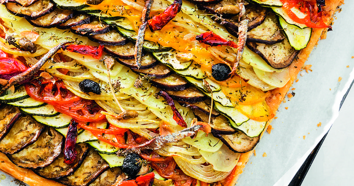 Feuilleté bayaldi aux anchois