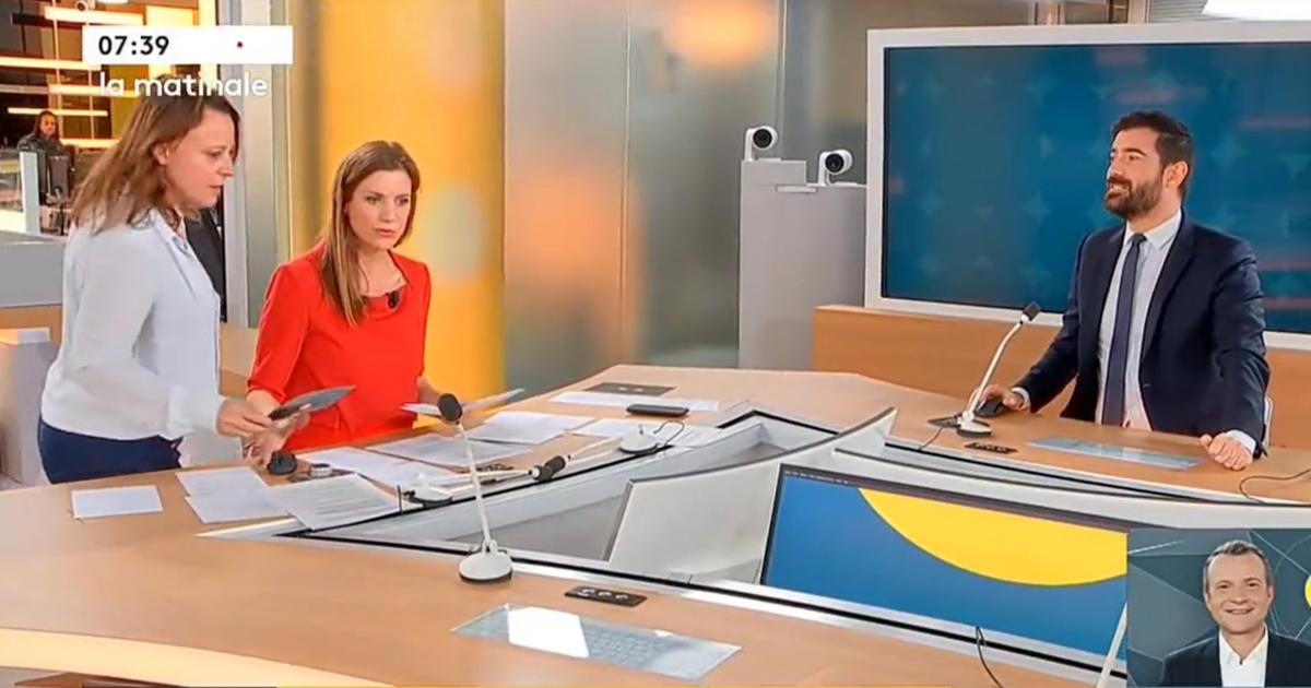 Amusant aléa du direct, une journaliste surgit sur le plateau de ...