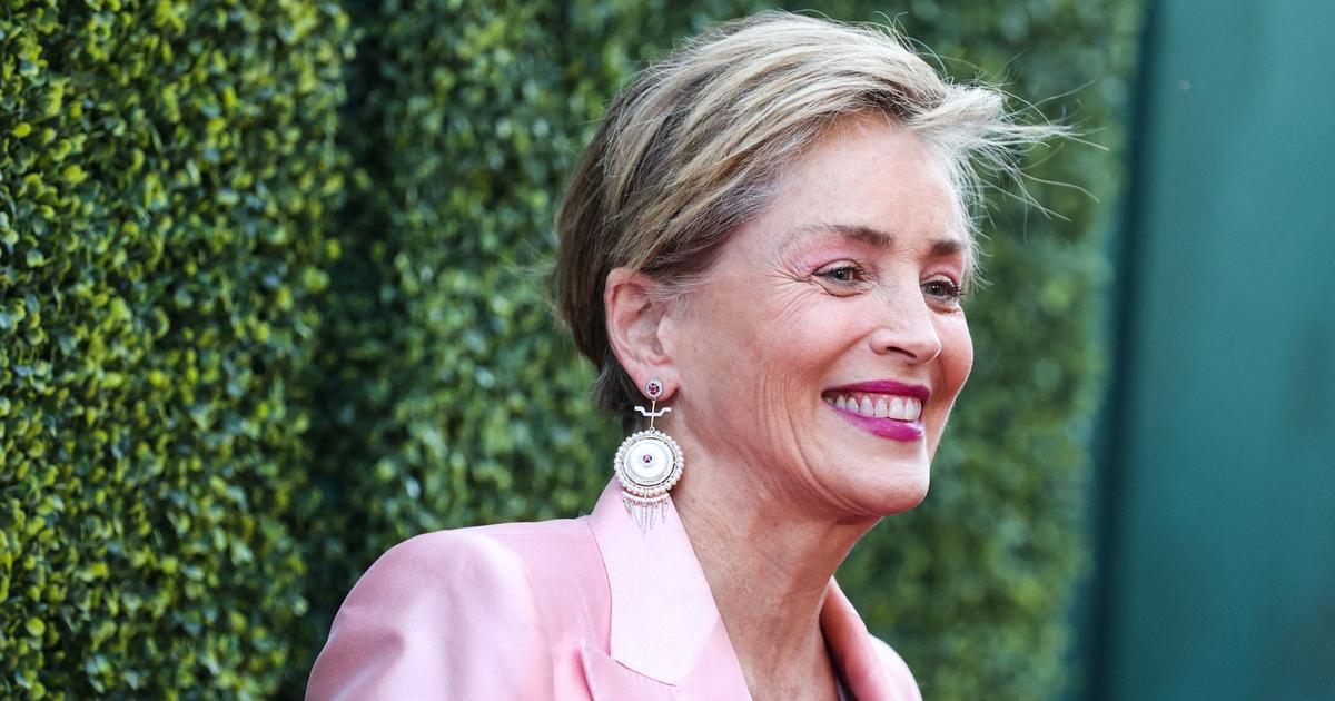 Frange effilée et blond doré : la coupe d'hiver de Sharon Stone