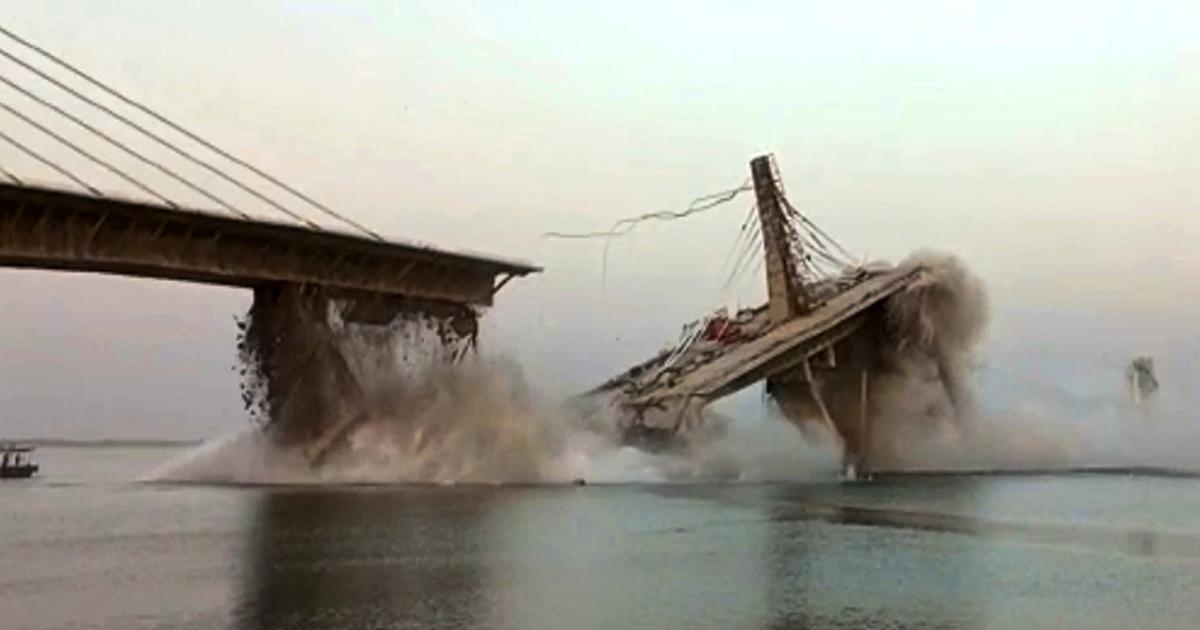 Inde : un pont en construction s'effondre dans le Gange pour la ...