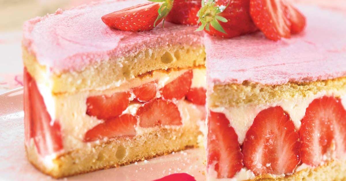 Fraisier à la rose