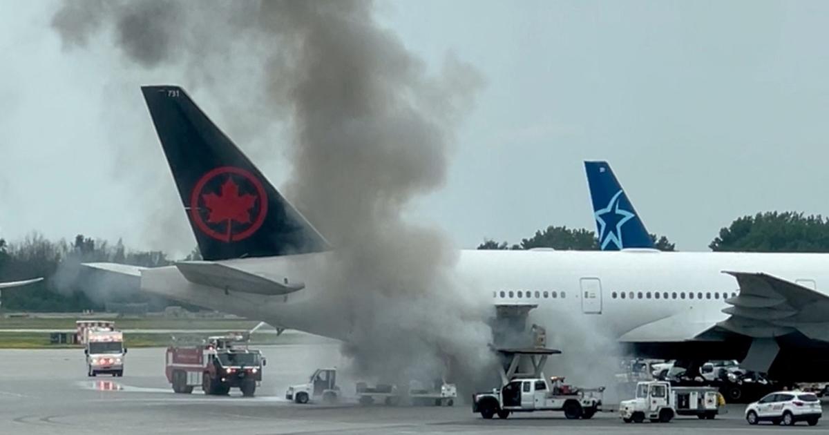 Canada : les images impressionnantes d’un avion en flamme à Montréal