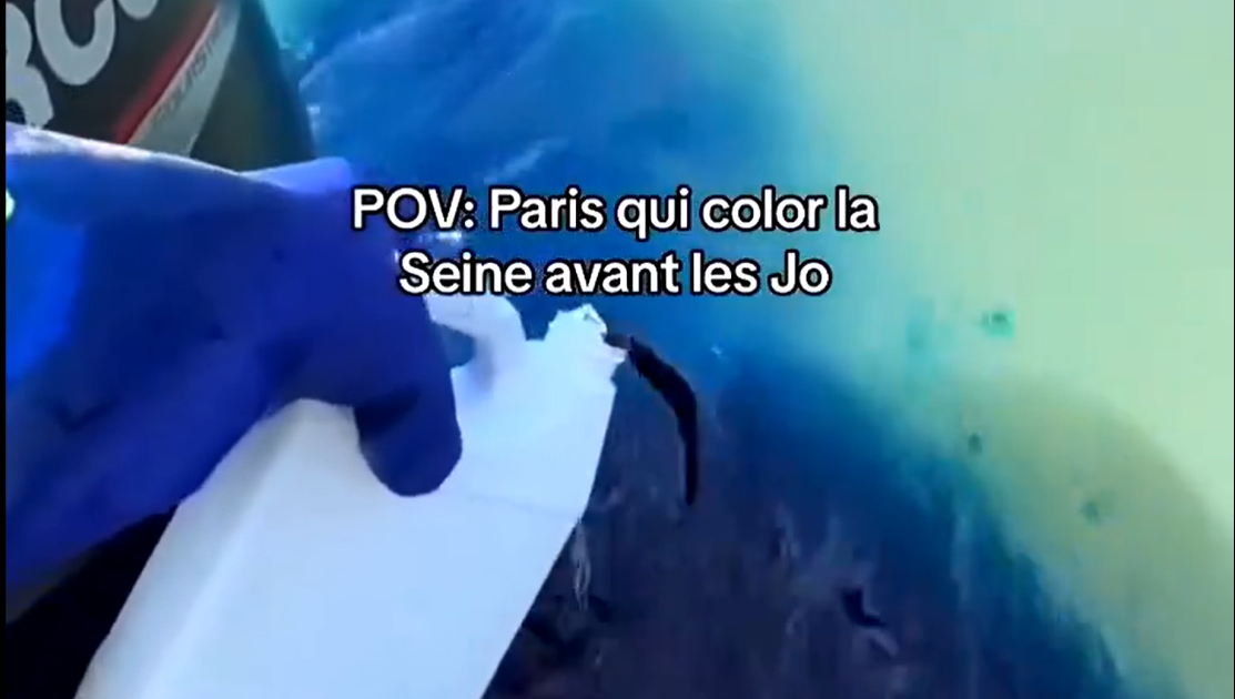 JO 2024 : la mairie de Paris a-t-elle déversé du colorant bleu dans la ...