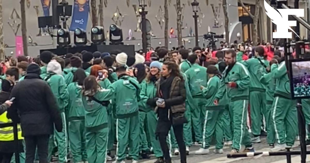 Paris : 450 fans de Squid Game rejouent au «1,2,3 Soleil» sur la plus ...