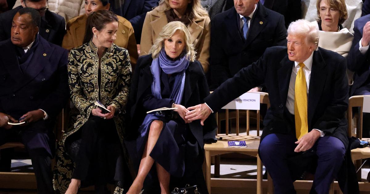Donald Trump tactile avec Jill Biden lors de la réouverture de Notre-Dame : ces images qui ont ...