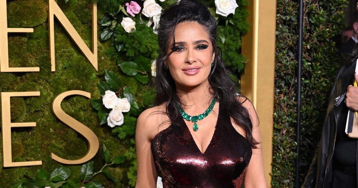Cheveux gris et collier hors de prix : à 58 ans, Salma Hayek est ...