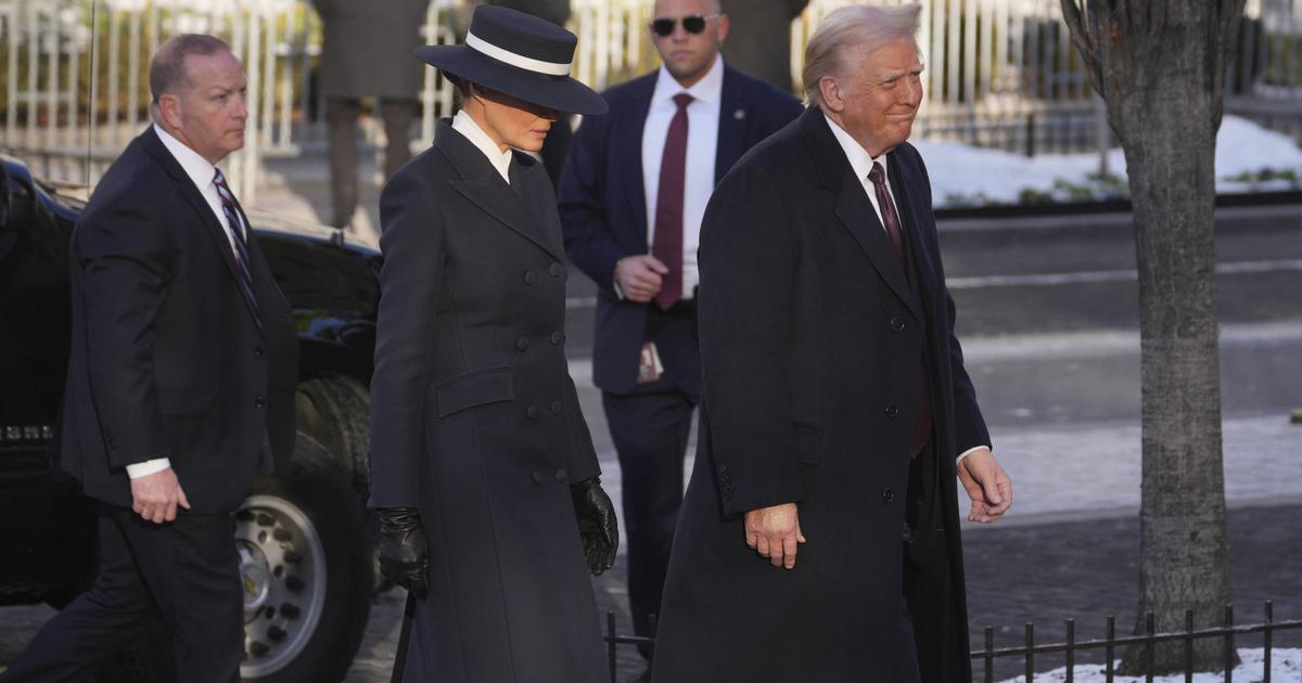 Investiture de Donald Trump : en manteau long et grand chapeau, Melania signe un look élégant ...