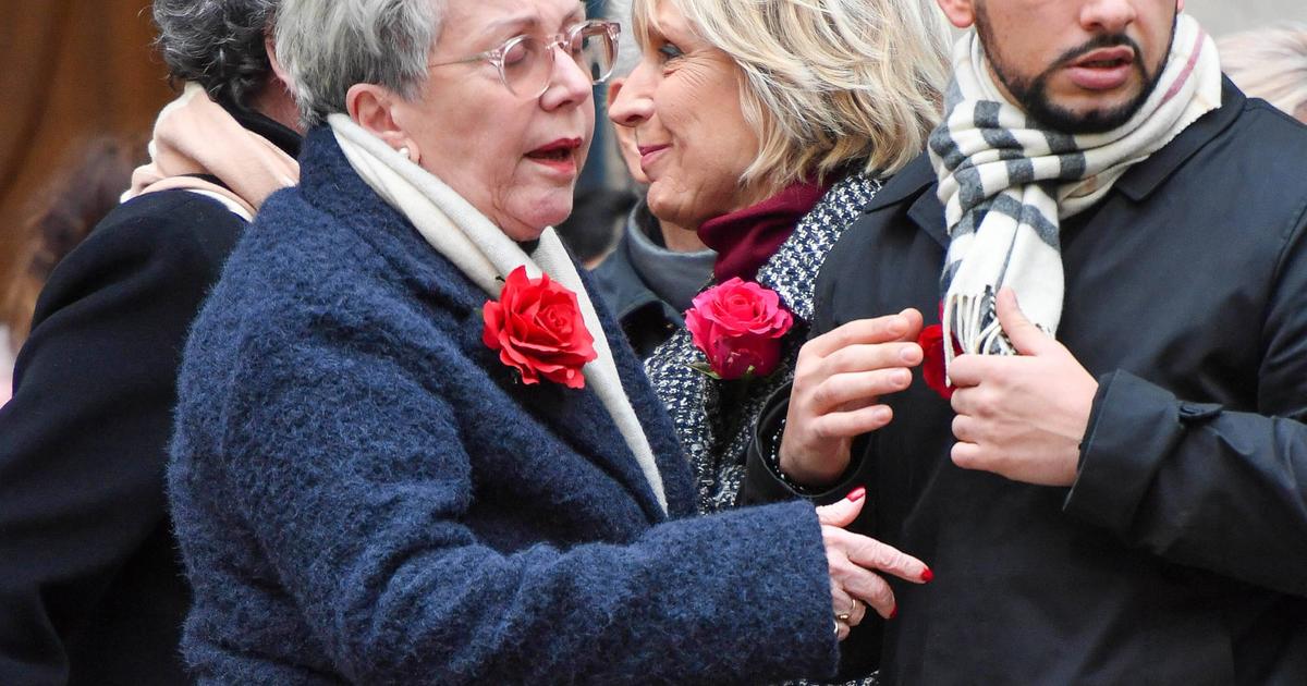 PHOTOS - Obsèques de Catherine Laborde : son mari Thomas soutenu par ...