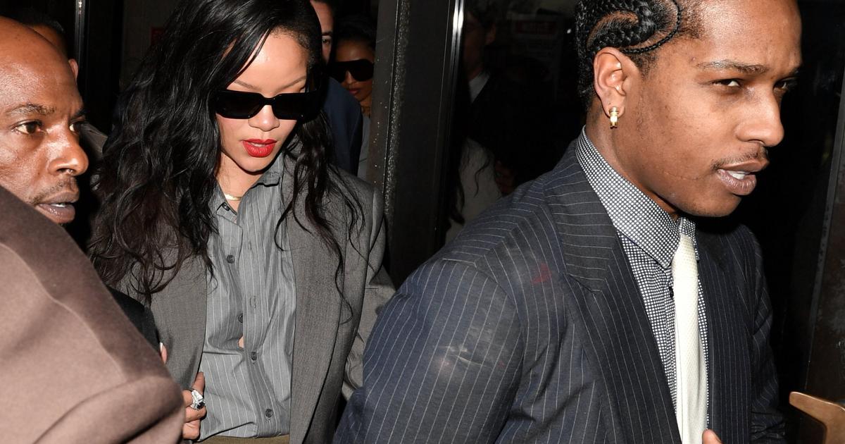 ASAP Rocky et Rihanna : l’iconique costume à trace de rouge à lèvres ...