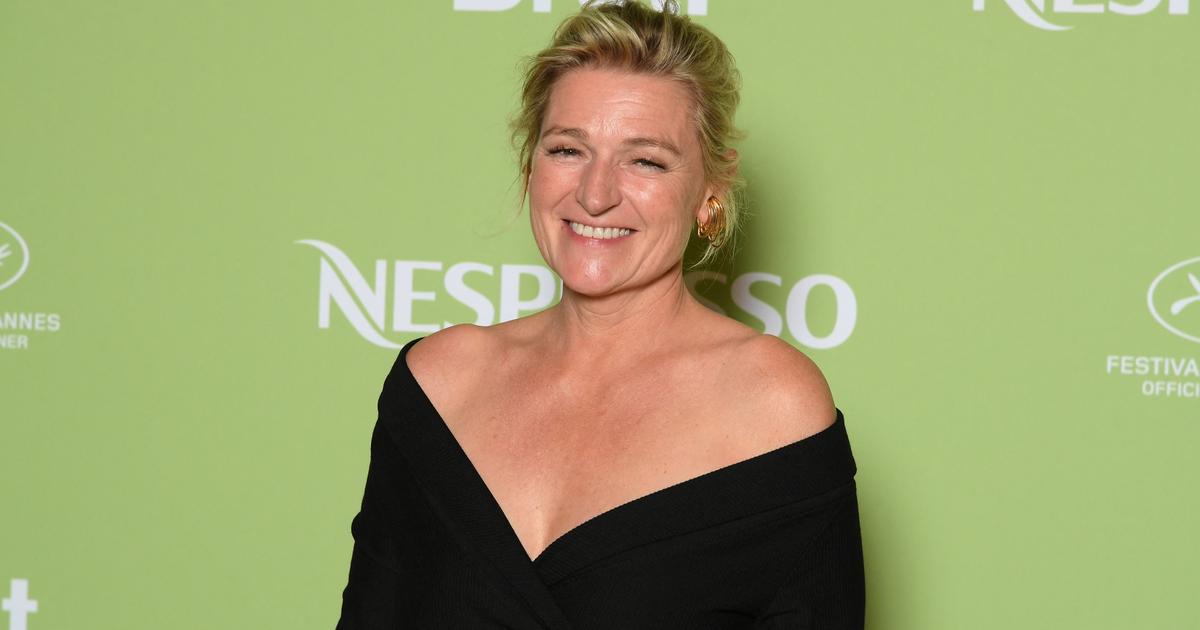 Anne-Élisabeth Lemoine en body décolleté et jupe longue plissée : son ...