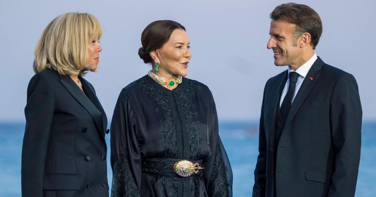 Brigitte et Emmanuel Macron à Nice : avec la princesse Lalla Hasnaa, leur complicité fait ...