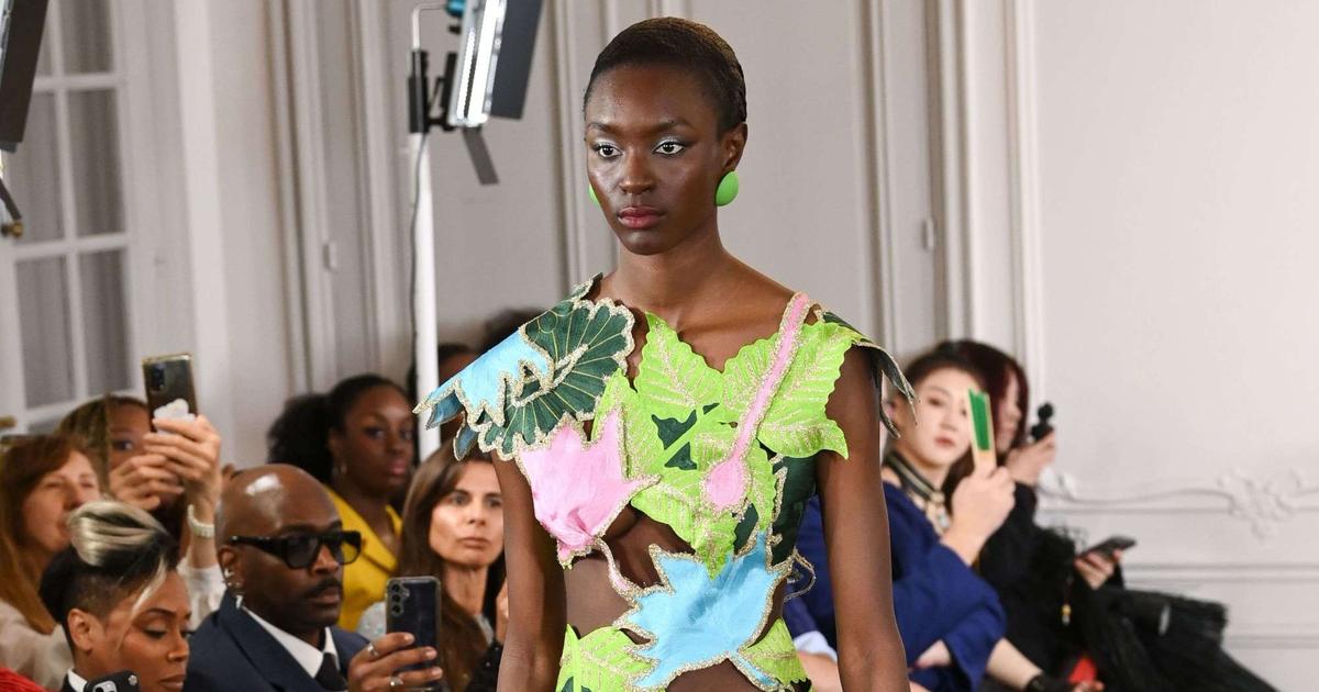 FASHION WEEK COUTURE – Nature en friche façon couture chez Imane Ayissi