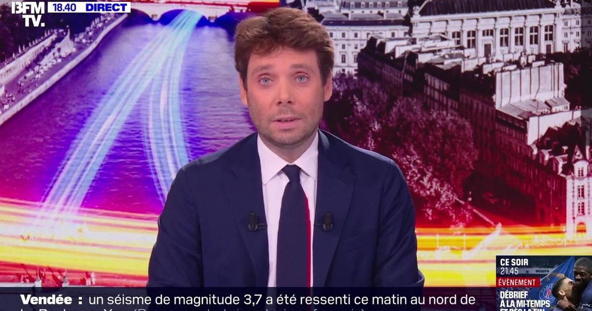 Les yeux rougis par l’émotion, Benjamin Duhamel fait ses adieux à BFMTV ...