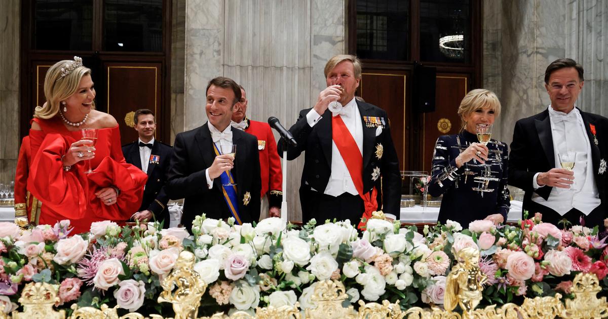 PHOTOS - Brigitte et Emmanuel Macron à la table des têtes couronnées ...