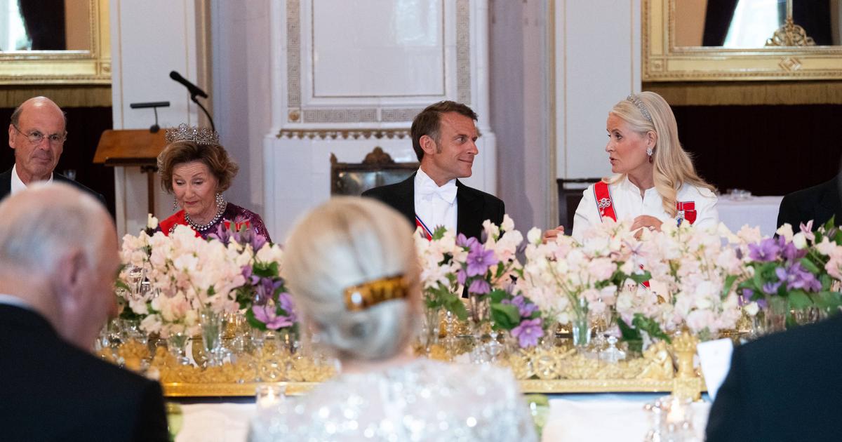 PHOTOS - Brigitte et Emmanuel Macron à la table des têtes couronnées ...