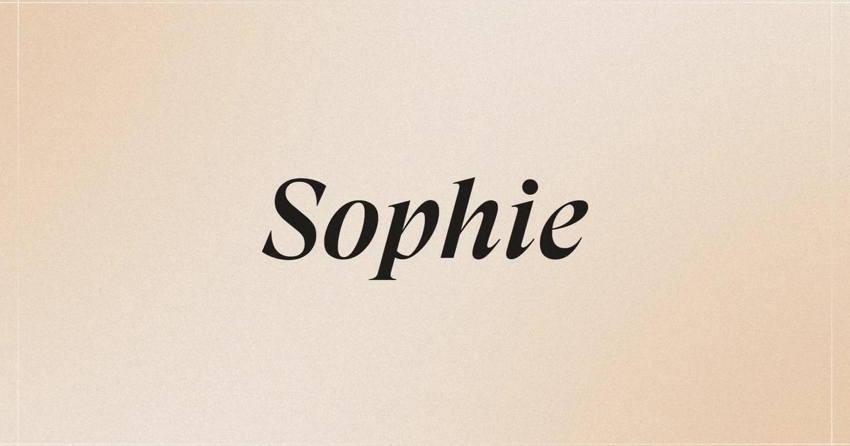 Prénom Sophie, féminin, grec, classique : signification