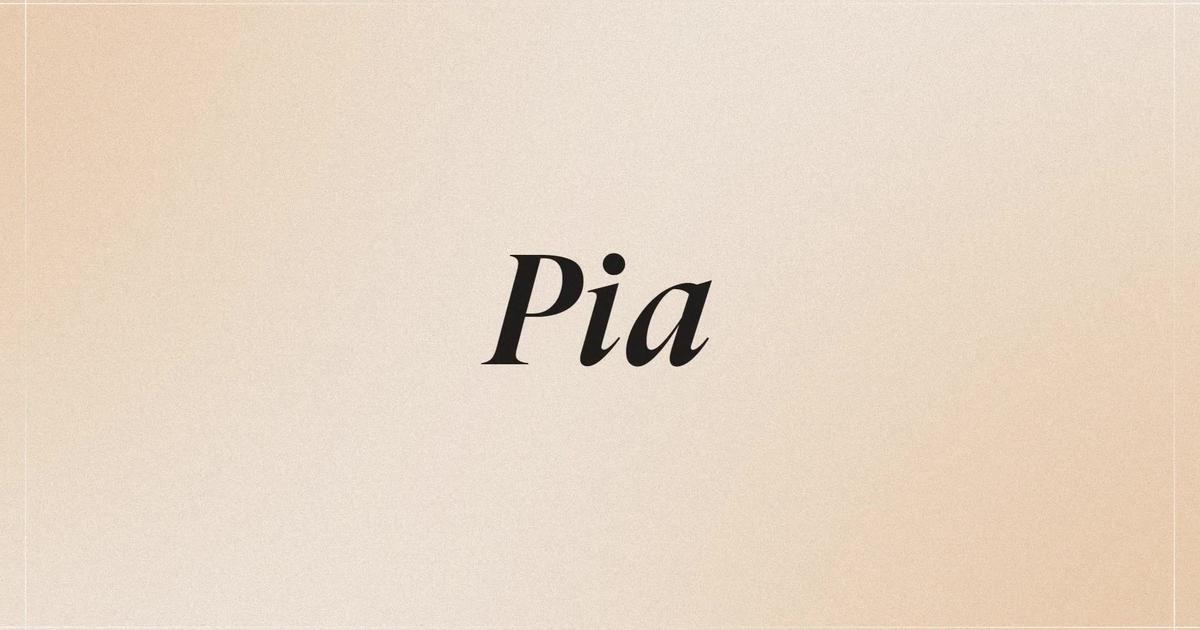 Prénom Pia, féminin, italien, original : signification