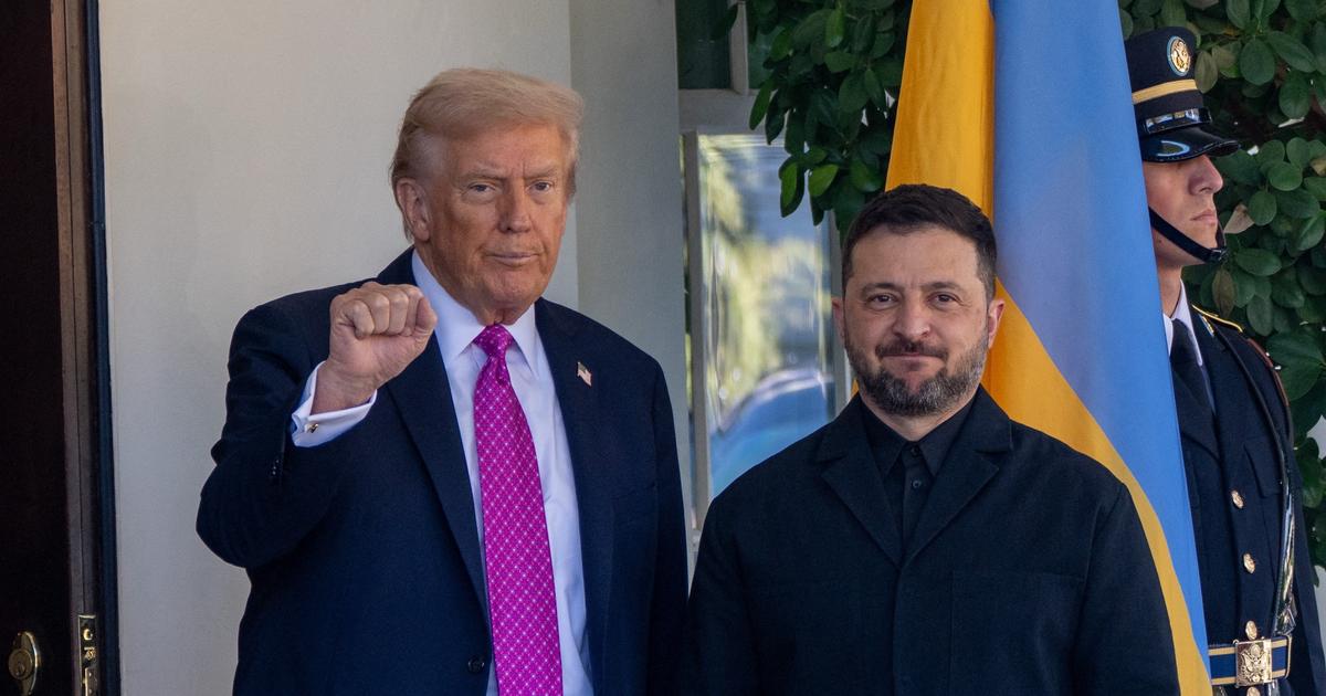 Volodymyr Zelensky en costume à la Maison-Blanche, Donald Trump en ...