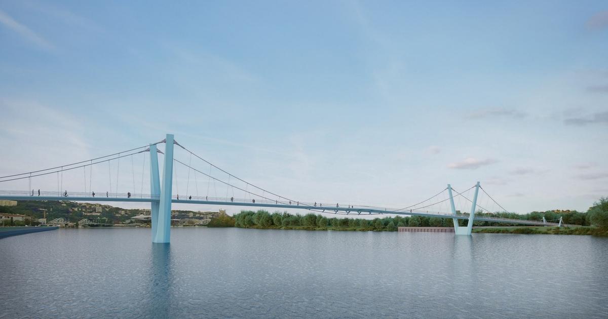 Une nouvelle passerelle piétonne et cycliste va surplomber le Rhône à l ...