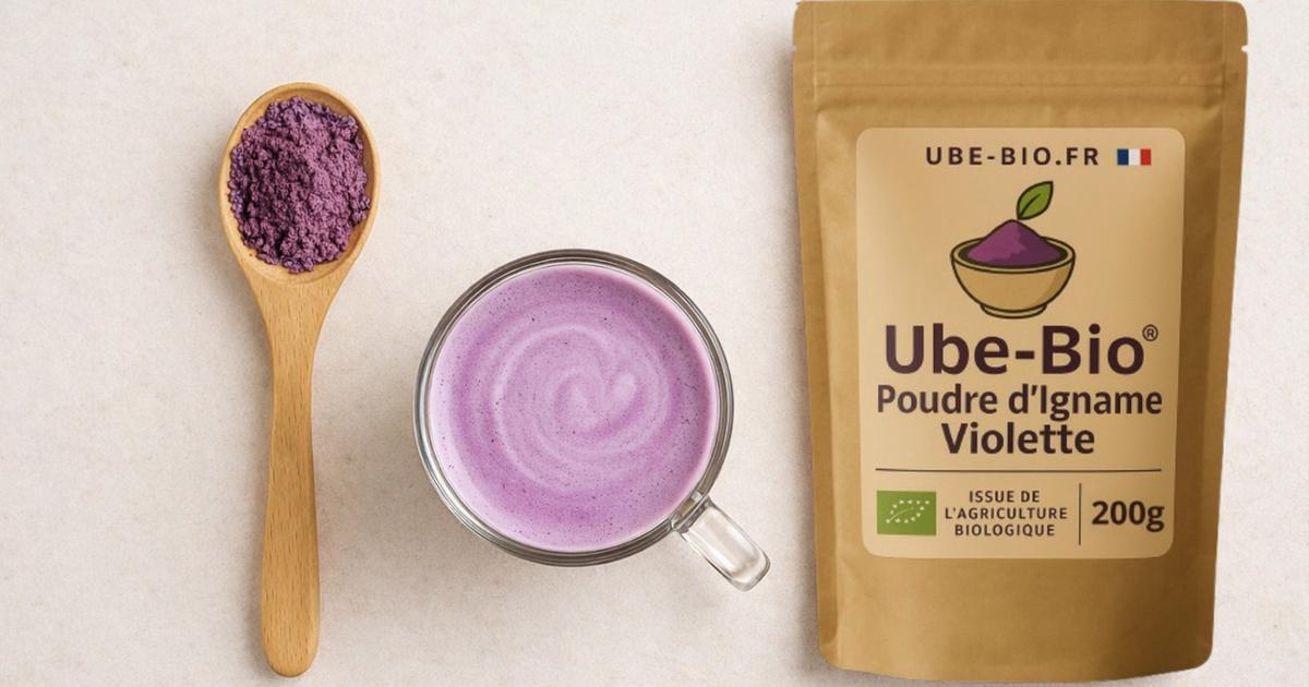 UBE-BIO : poudre d’ube bio 100 % naturelle pour ube latte, desserts ...