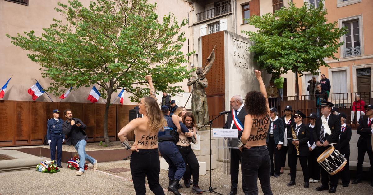 Des militantes Femen perturbent une cérémonie en hommage à Jeanne d’Arc ...