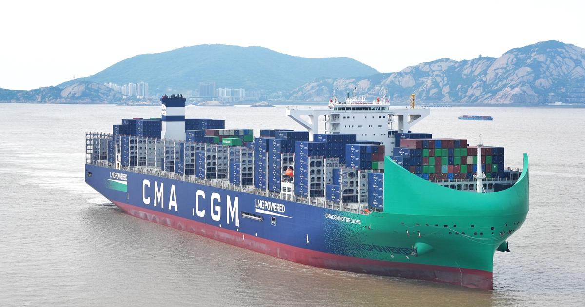 Le plus grand porte-conteneurs français : CMA CGM réceptionne le «Notre ...