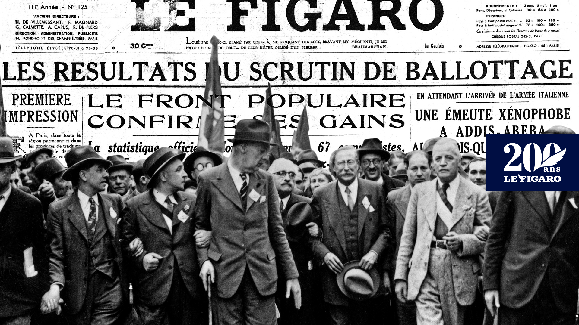 Le Figaro du 4 mai 1936 : le triomphe du Front populaire