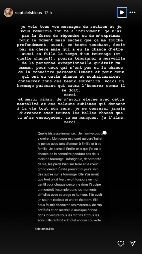 Émilie Dequenne, sa fille unique réagit à sa disparition dans un ...