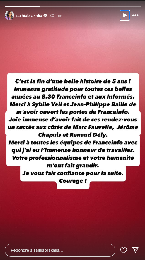 La journaliste Salhia Brakhlia tourne une page importante : “La fin d ...