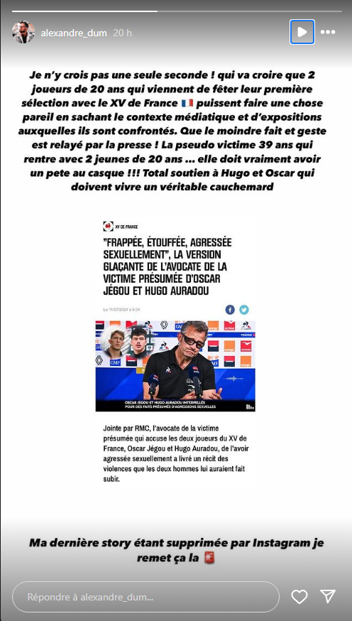 «Je n'y crois pas une seconde !» : l'ancien international Alexandre Dumoulin défend Oscar Jégou ...
