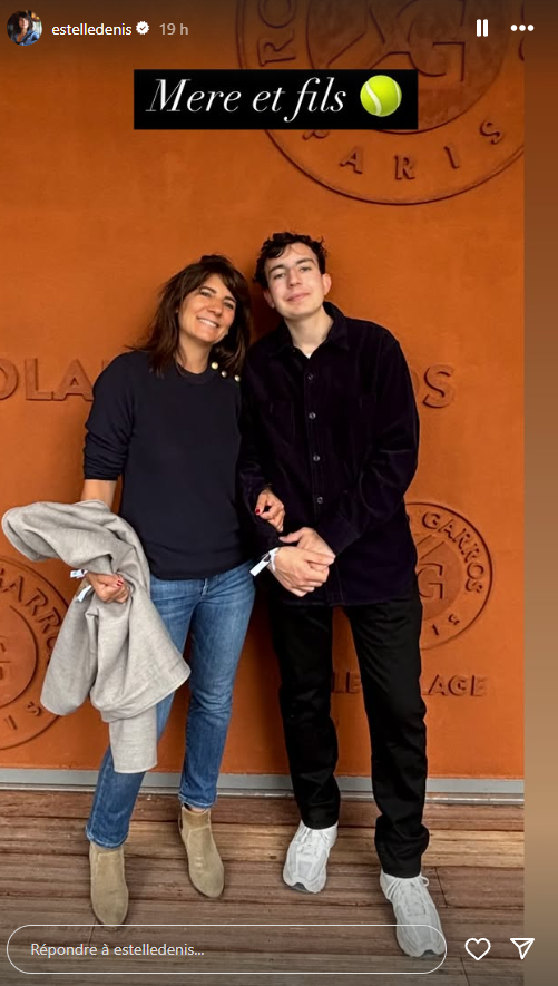 Estelle Denis complice à Roland-Garros avec Merlin, le fils qu’elle a ...