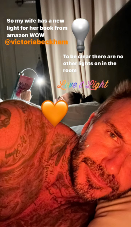 In bed with the Beckhams : David Beckham partage une photo de lui et ...