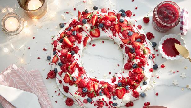 Couronne de fruits à la confiture de fraise & framboise