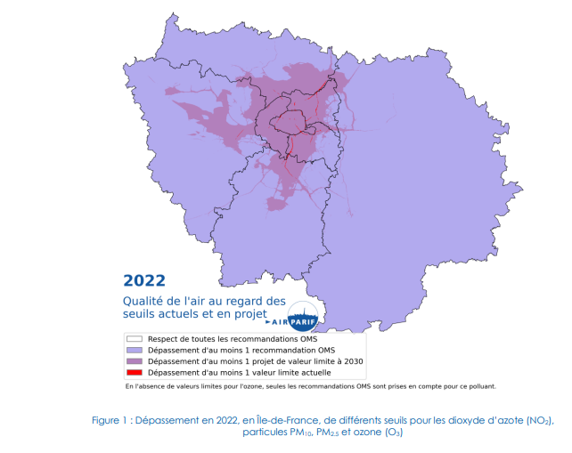 Pollution de l’air : la situation continue de s’améliorer en Île-de-France
