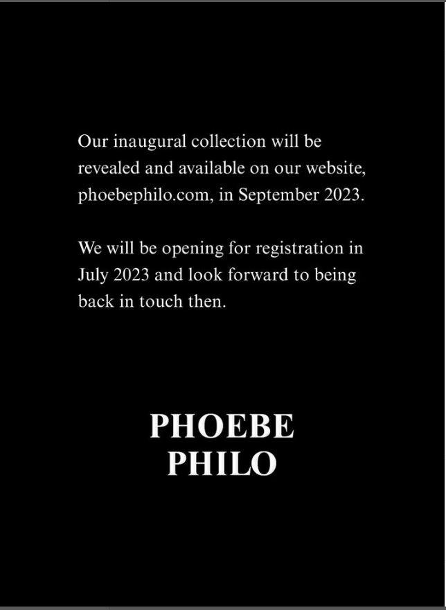 Le retour de Phoebe Philo annoncé pour septembre 2023