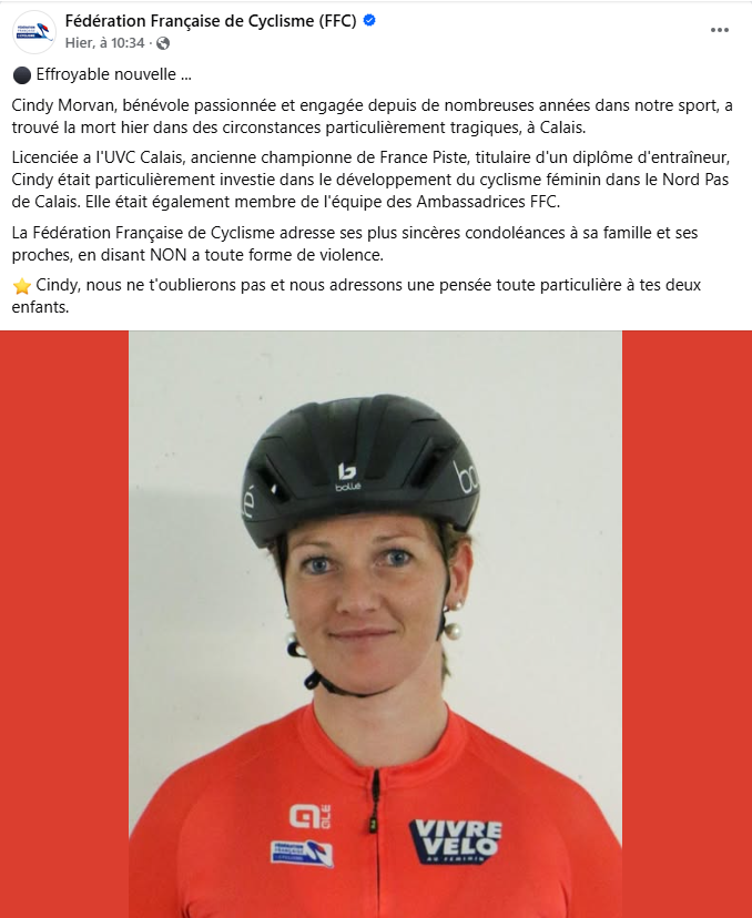 Cyclisme sur piste : l’ancienne championne de France Cindy Morvan tuée ...