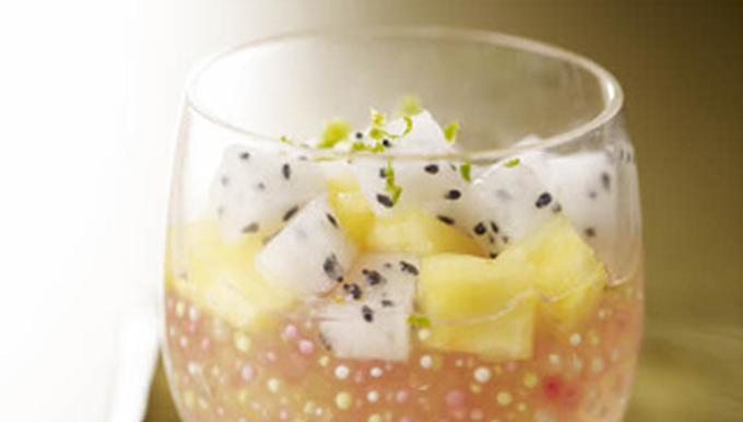 Billes de tapioca à la fleur d'oranger