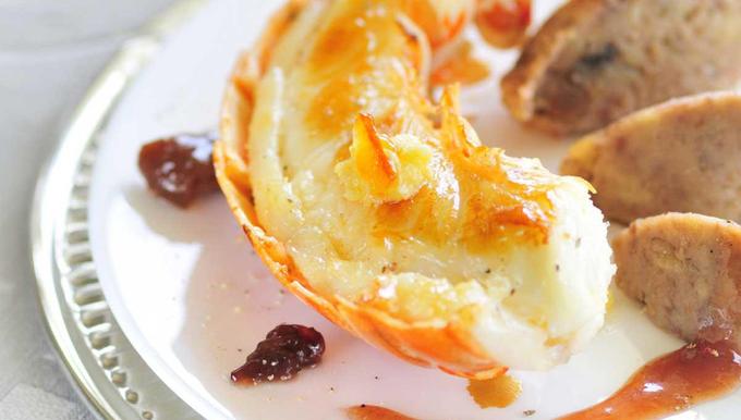 Langouste rôtie au beurre d'orange