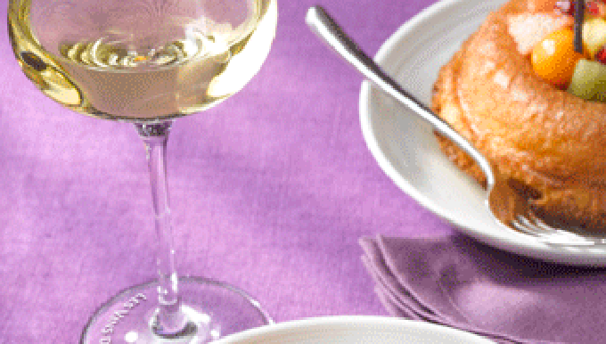 Baba aux fruits exotiques et au sirop de Gewurztraminer