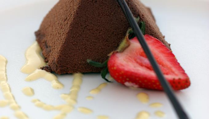 Pyramides aux deux chocolats