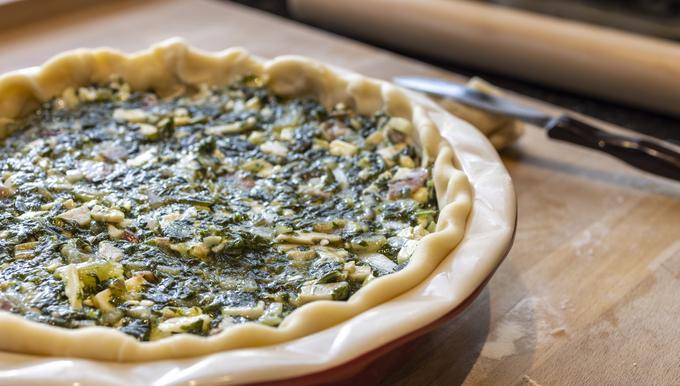 Tarte aux blettes et aux pignons