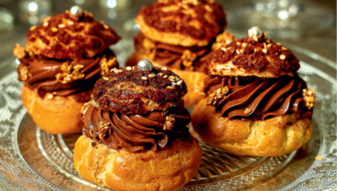 Choux chocolat et sésame