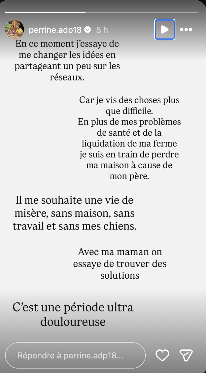 Perrine (L’amour est dans le pré) à bout, elle lance un SOS : “Je suis ...